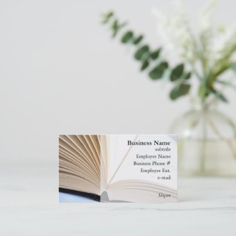 Open Book Business Cards | Zazzle