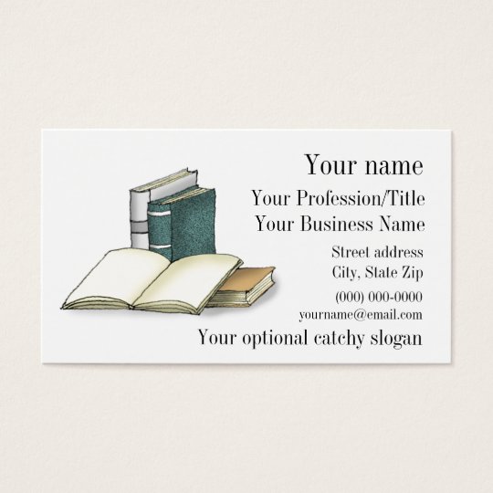Open Book Design Business Card | Zazzle.com