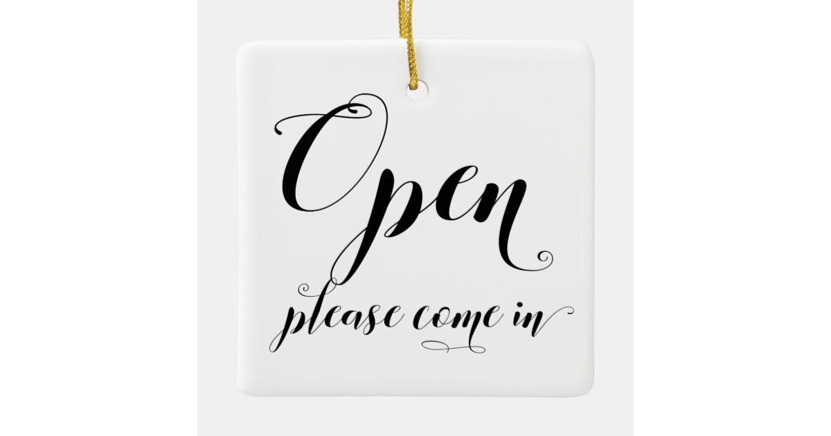 Open Closed Store Window Glass Door Sign Ornament | Zazzle