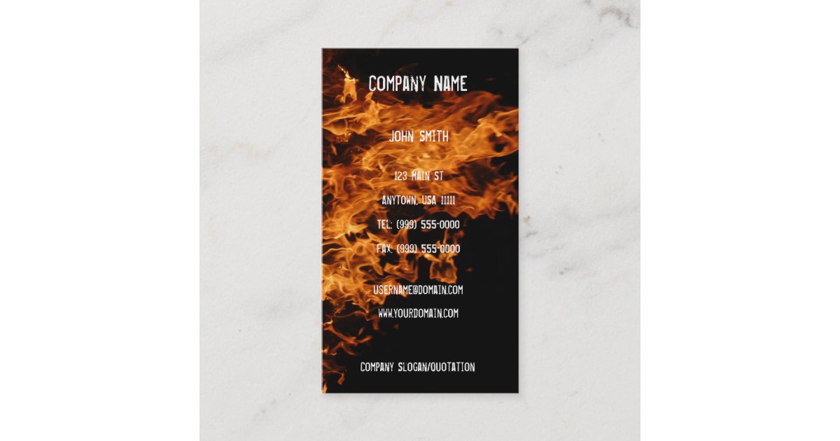 Open Fire Business Card | Zazzle