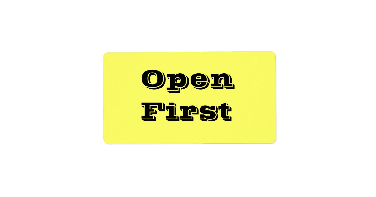 Open First Moving Labels in Yellow | Zazzle