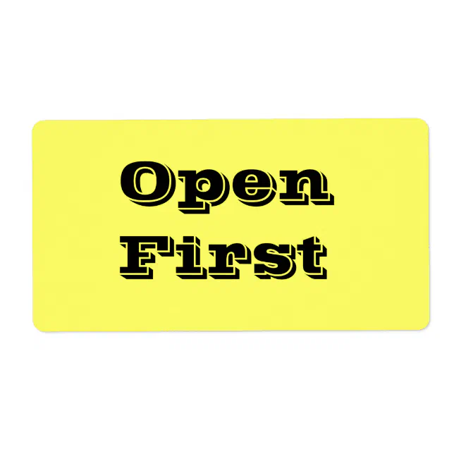 Open First Moving Labels in Yellow | Zazzle