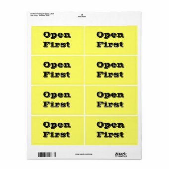 Open First Moving Labels in Yellow | Zazzle