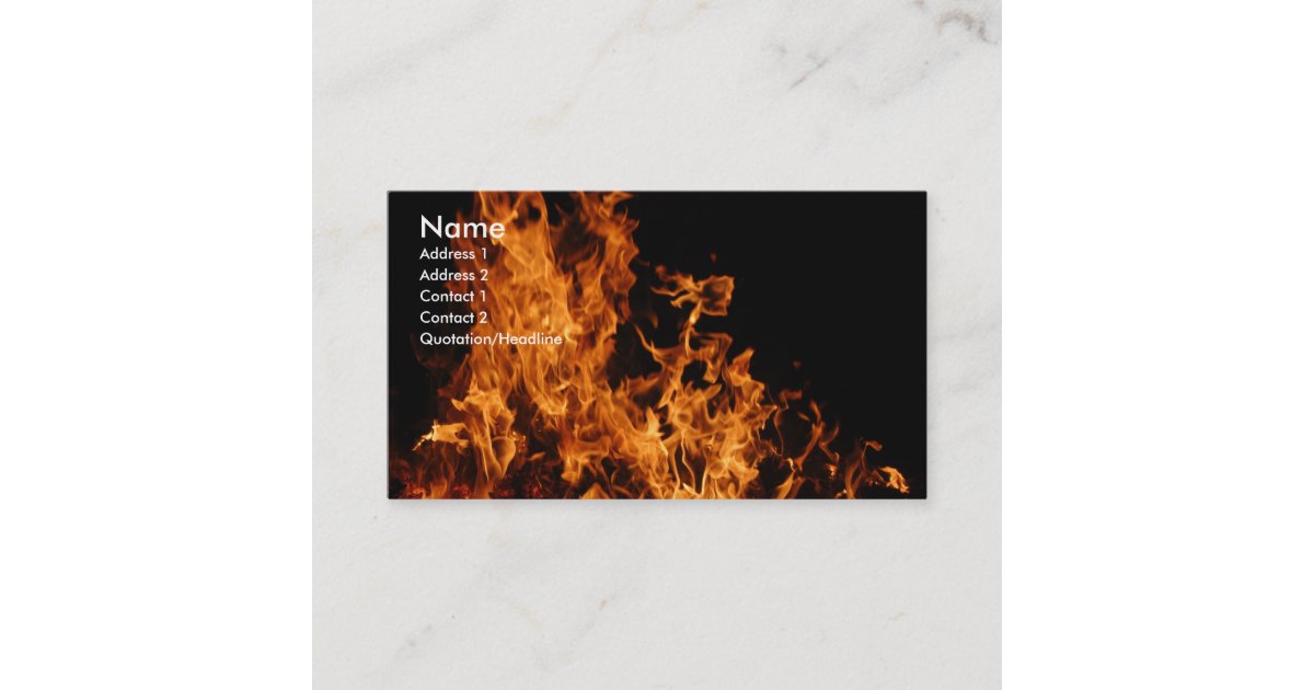 Open Flame Business Card | Zazzle