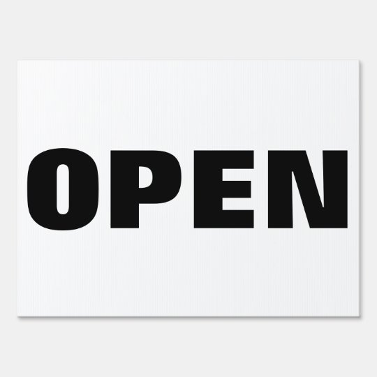 Open front and back sign | Zazzle.com