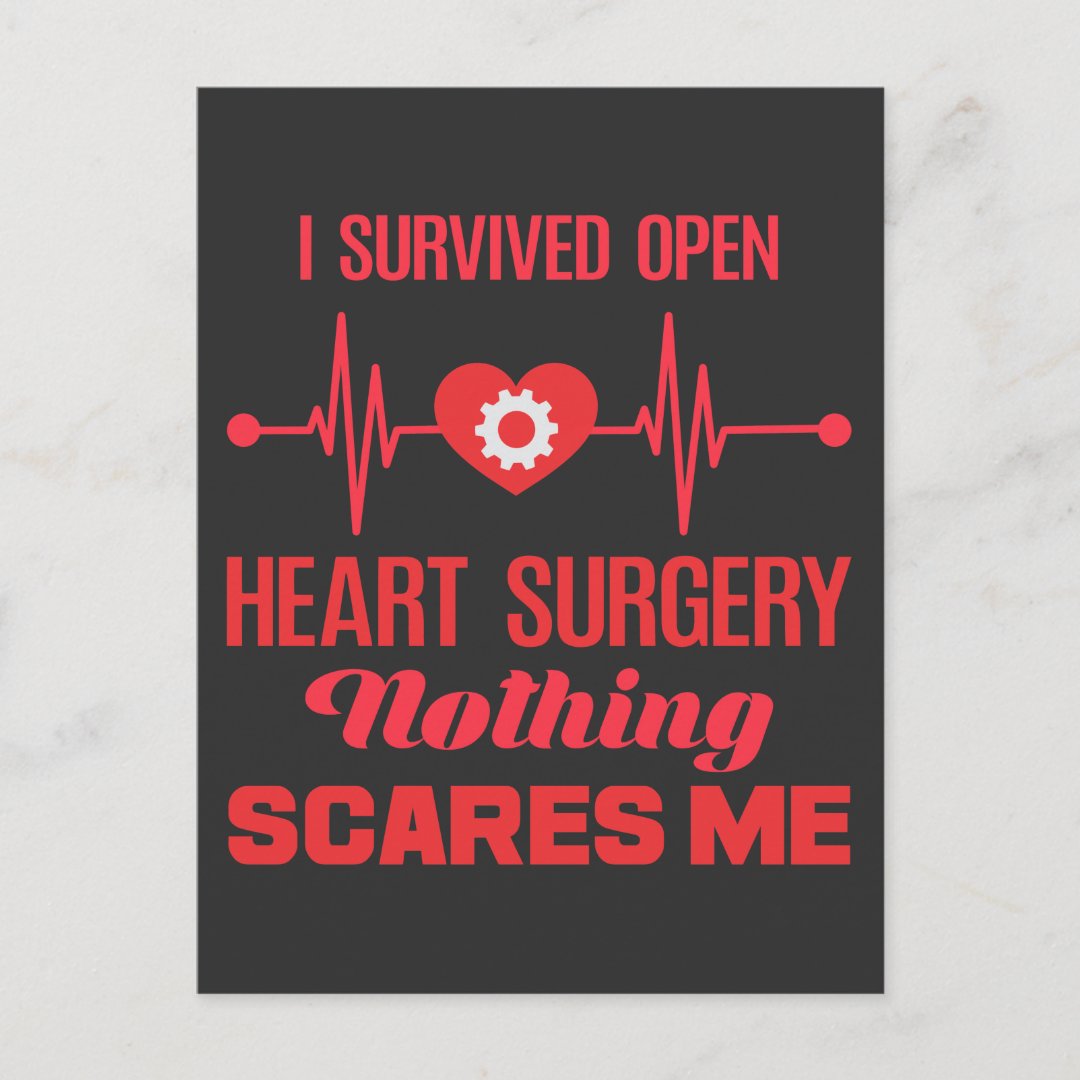 Open Heart Surgery Survivor Get Well Recovery Postcard | Zazzle