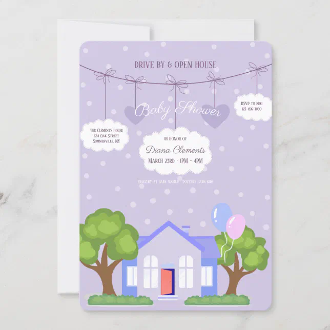 Open House Baby Shower Invitation | Zazzle