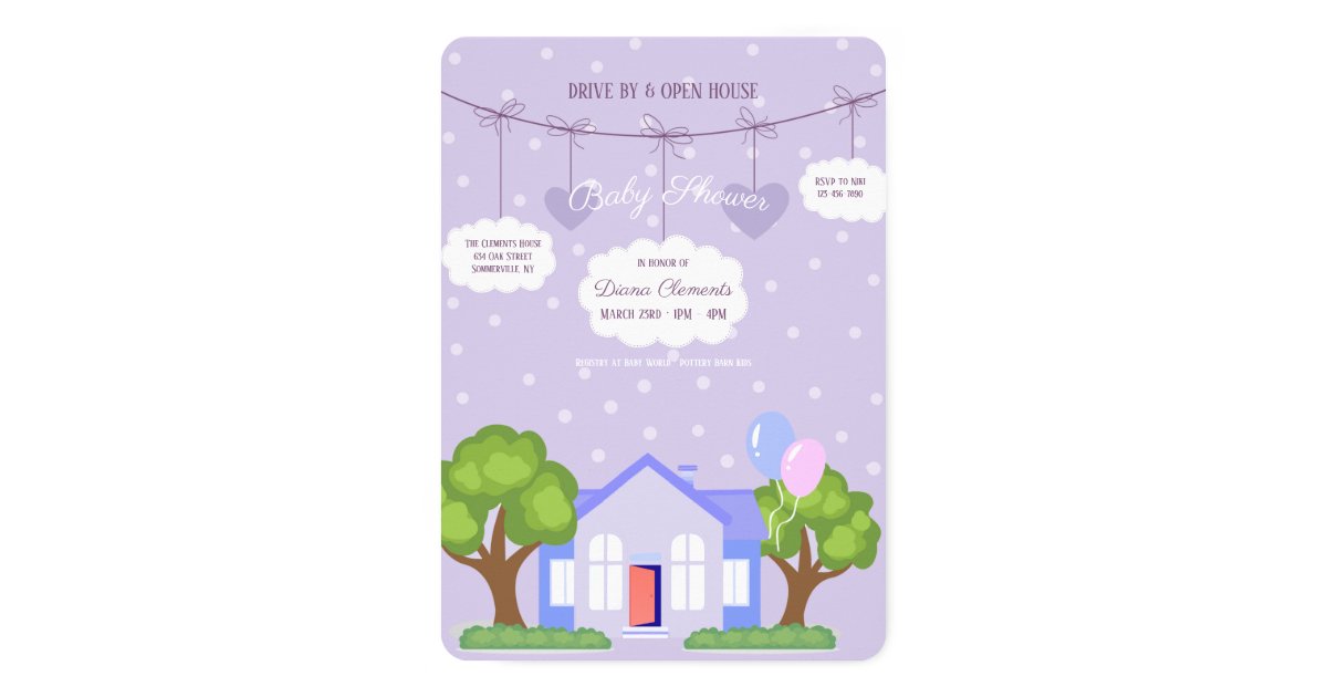 Open House Baby Shower Invitation | Zazzle.com