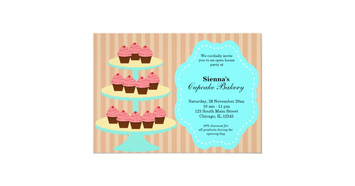 Open House Bakery business Invitation | Zazzle.com