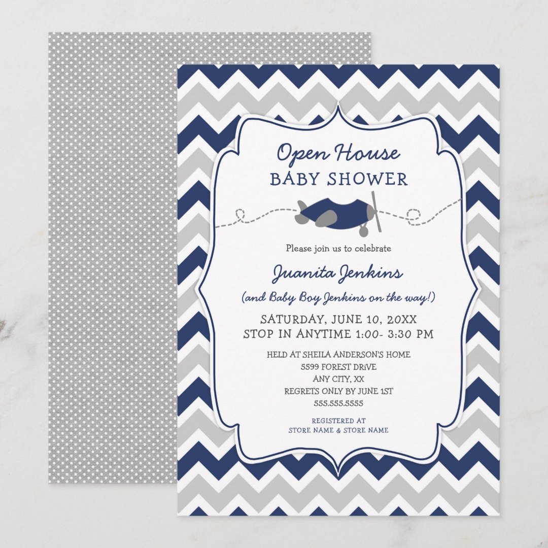 Open House Boy Baby Shower Invitation | Zazzle