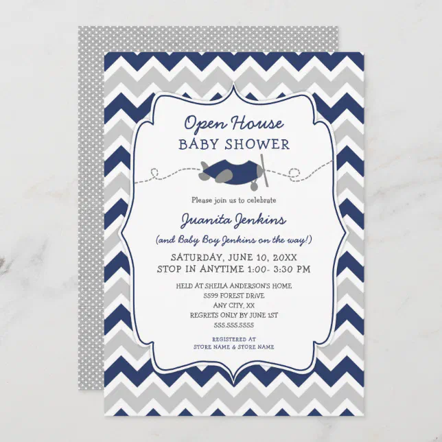 Open House Boy Baby Shower Invitation | Zazzle