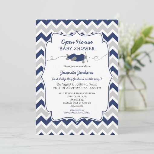 Open House Boy Baby Shower Invitation | Zazzle