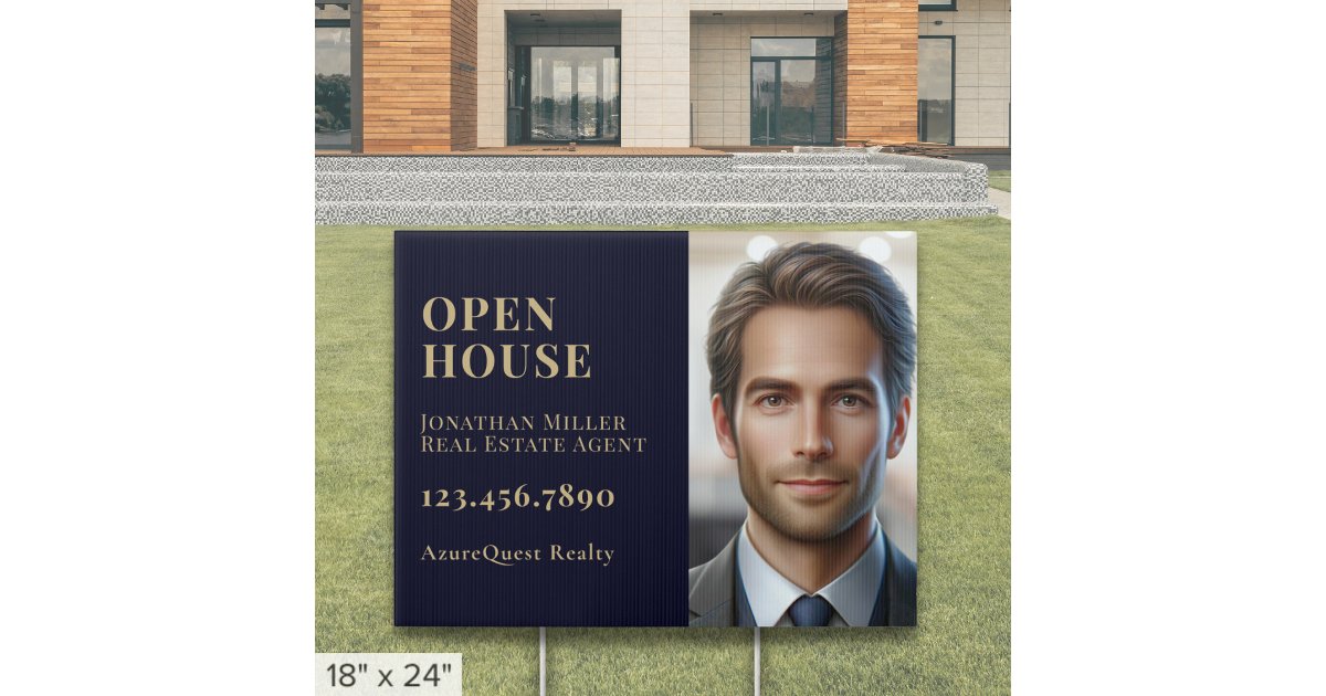 Open House Custom Photo Real Estate Sign | Zazzle