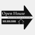 Open House Custom Real Estate Company Arrow Yard Sign | Zazzle