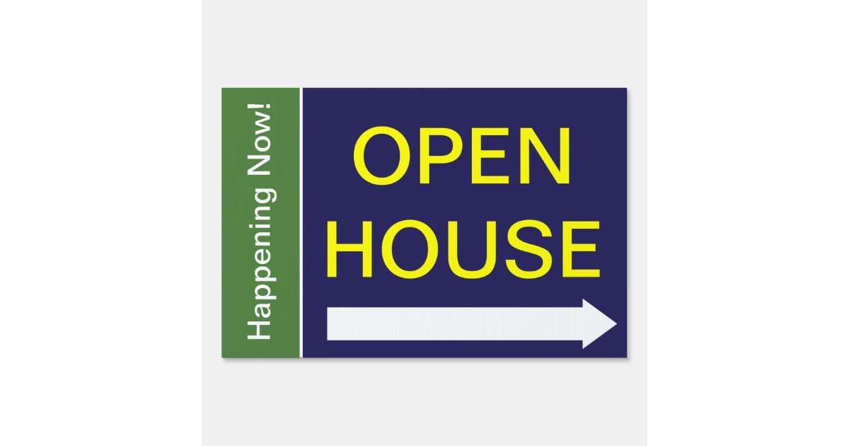 Open House Custom Real Estate Yard Sign | Zazzle