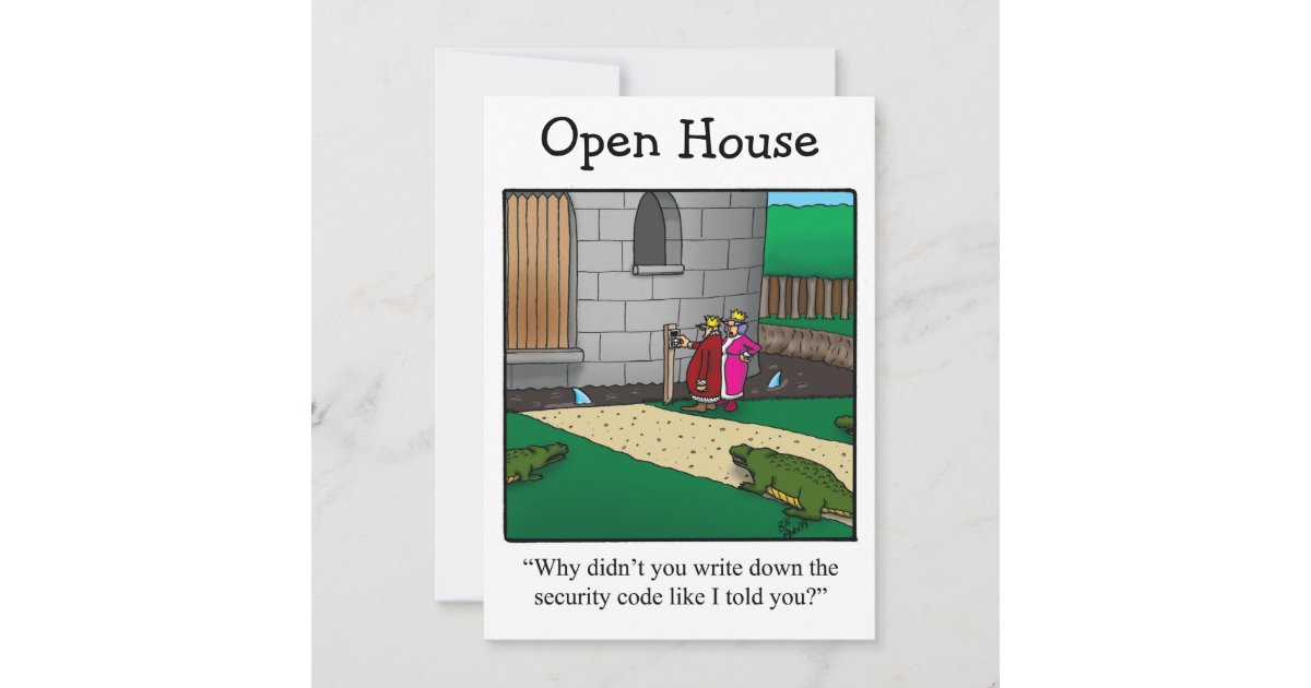 Open House Humor Party Invitations | Zazzle