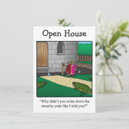 Open House Humor Party Invitations | Zazzle