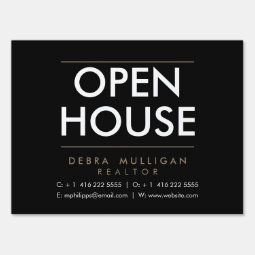 Open House Modern Real Estate Front Lawn Yard Sign | Zazzle