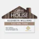 Open House Modern Wood Look House-Shaped Custom Sign | Zazzle