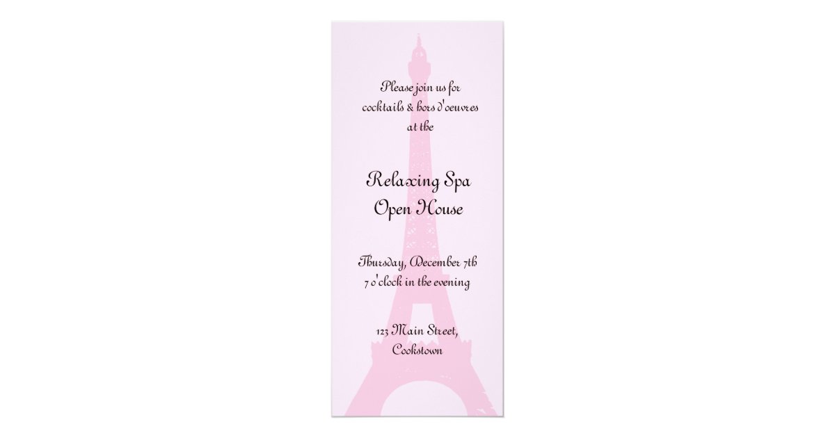 Open House Pink Paris Invitation | Zazzle.com