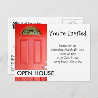 OPEN HOUSE postcard | Zazzle