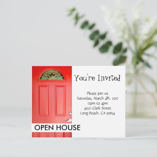 OPEN HOUSE postcard | Zazzle