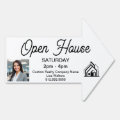 Open House Real Estate Company Photo Arrow Yard Sign | Zazzle