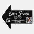 Open House Real Estate Logo Black Arrow Yard Sign | Zazzle