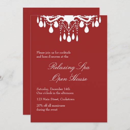 Open House Red Grand Ballroom Invitation | Zazzle
