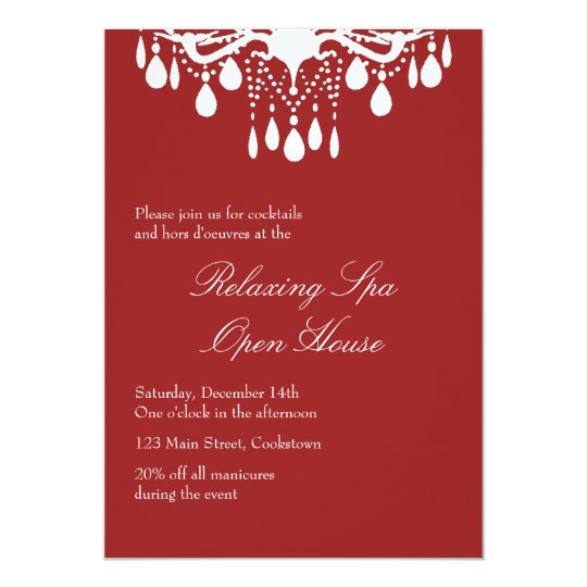 Open House Red Grand Ballroom Invitation | Zazzle.com