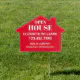 Open House Red House Shaped Custom Sign | Zazzle