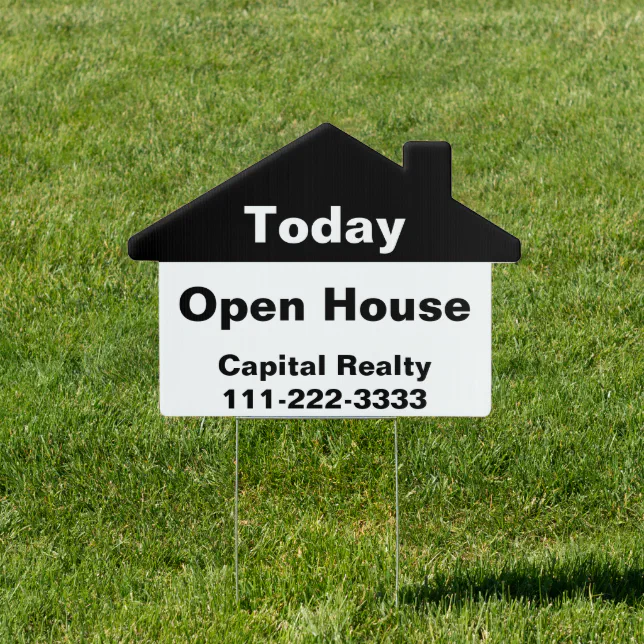 Open House Today Real Estate Template Sign | Zazzle
