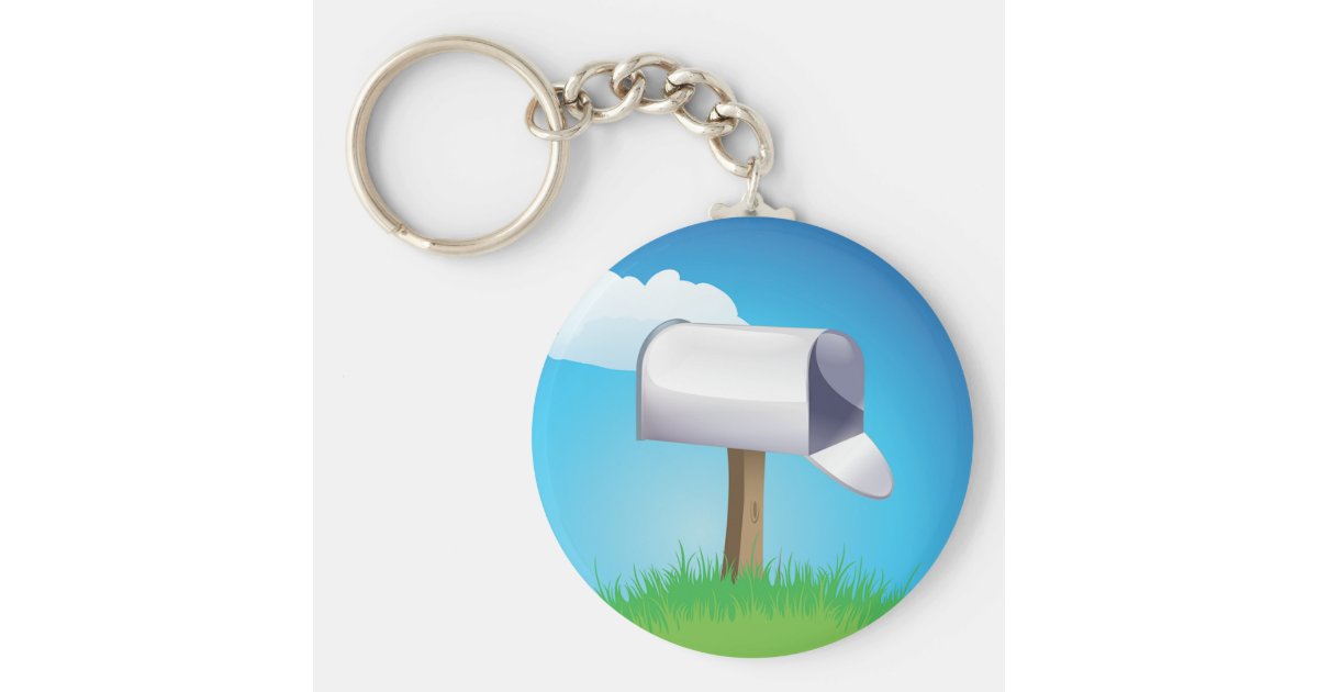 Open Mailbox Keychain | Zazzle