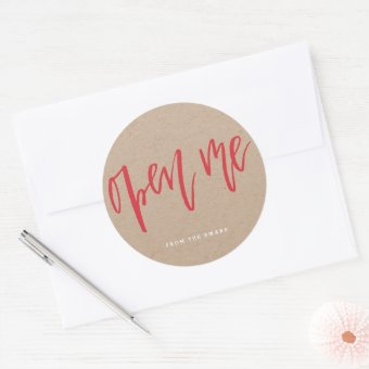 Open Me Gift Sticker | Zazzle
