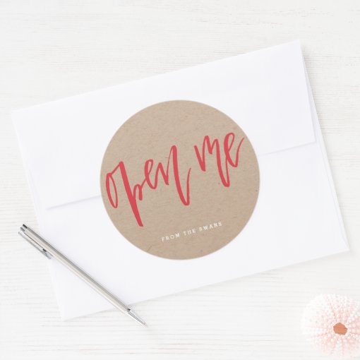 Open Me Gift Sticker | Zazzle