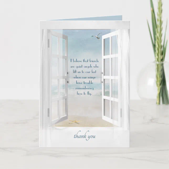 open ocean window thank you for friend invitation | Zazzle