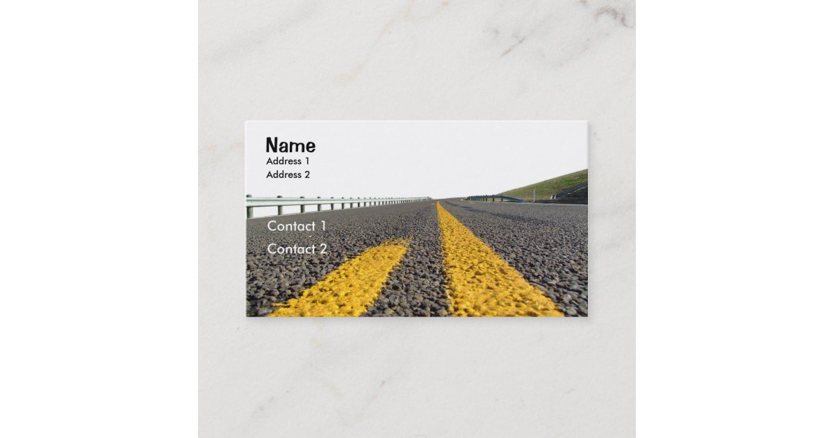 Open Road Business Card | Zazzle