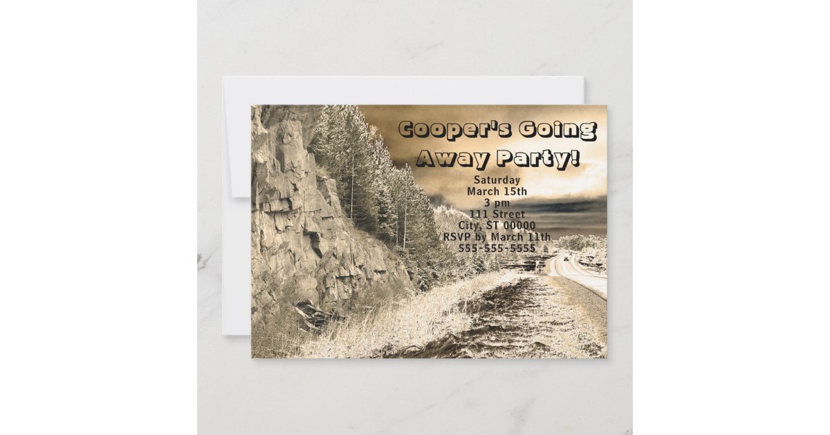 Open Road Fantasy Landscape Invitation | Zazzle