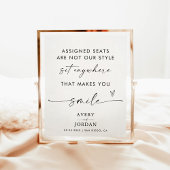 Open Seating Wedding Sign | No Assigned Seats | Zazzle