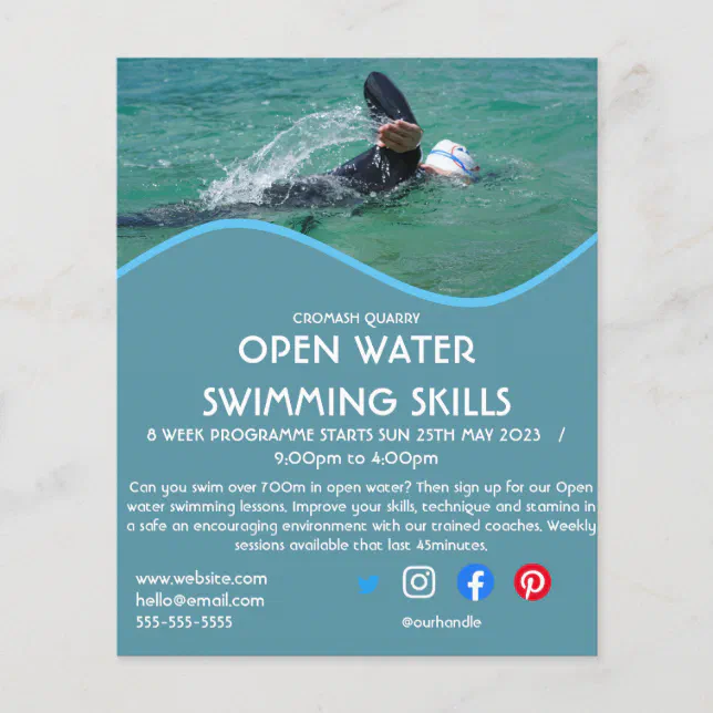 open water swimming triathlon cycle running flye flyer | Zazzle