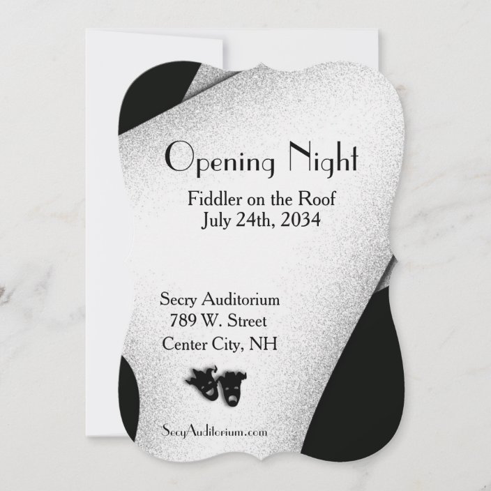 Opening Night Theater Invitation | Zazzle