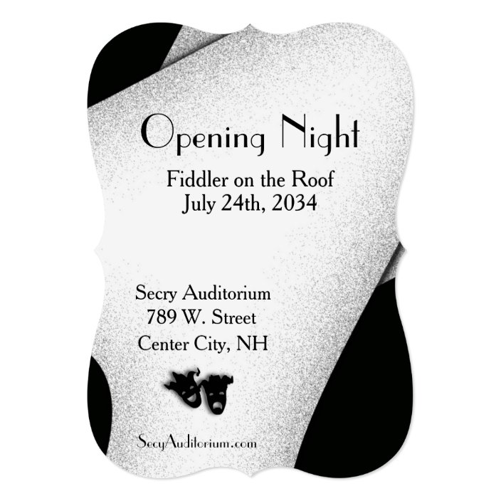 Opening Night Theater Invitation | Zazzle.com