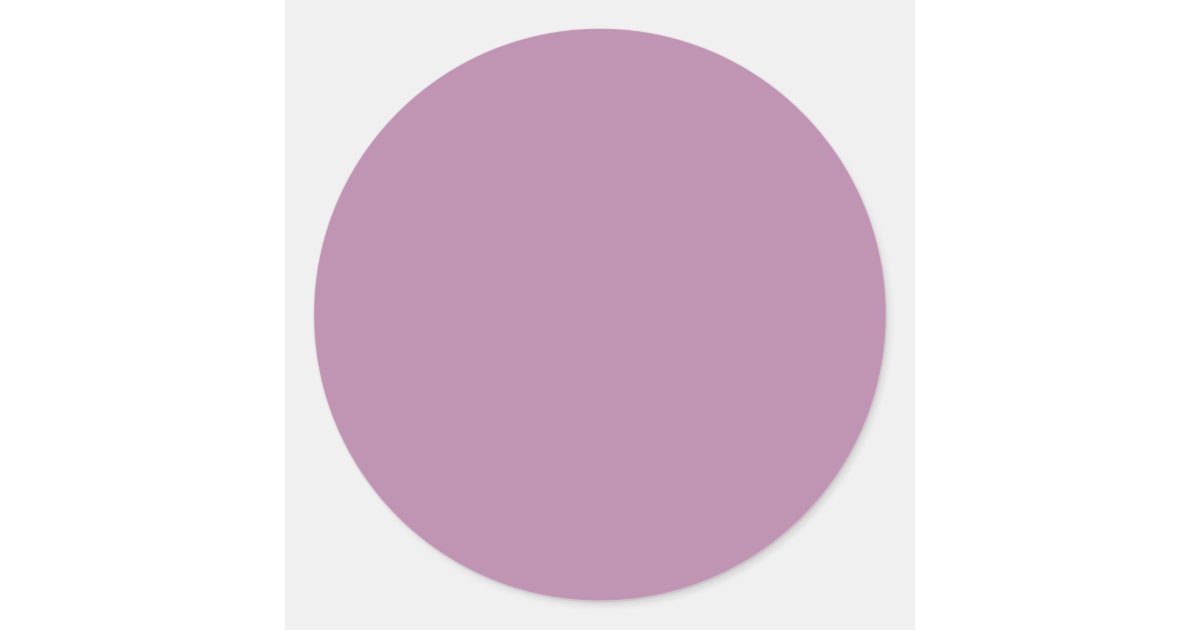 Opera Mauve Solid Color Classic Round Sticker | Zazzle