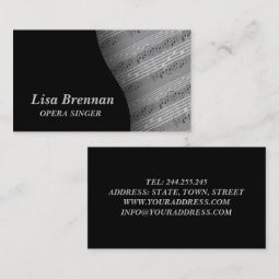 Opera Singer , Musician , Classics Notes Business Card | Zazzle