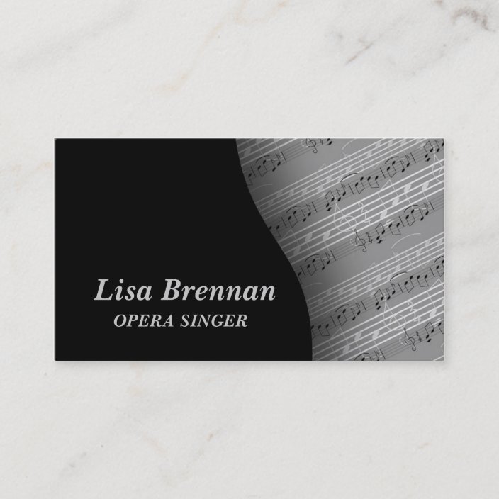 Opera Singer , Musician , Classics Notes Business Card | Zazzle.com