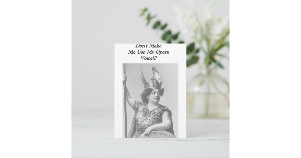 Opera Voice Postcard | Zazzle