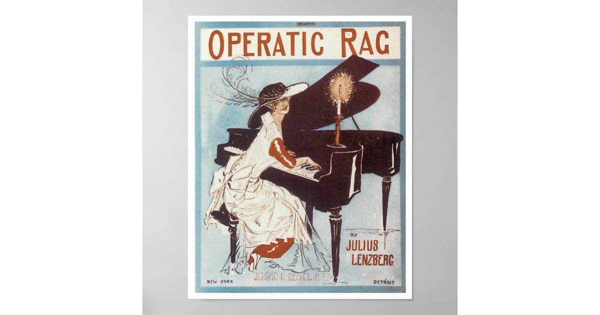 Operatic Rag poster | Zazzle