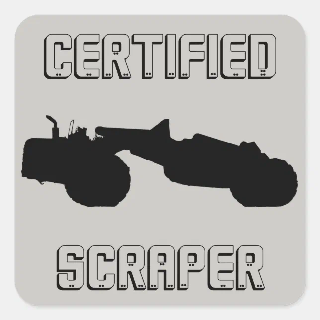 Operating Engineer Certified Scraper Hand Sticker | Zazzle