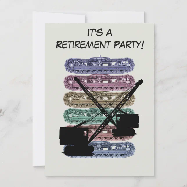 Operating Engineer Retirement Party crane operator Invitation | Zazzle