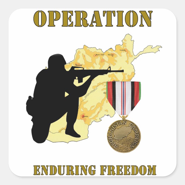 Operation Enduring Freedom Afghanistan War Sticker | Zazzle